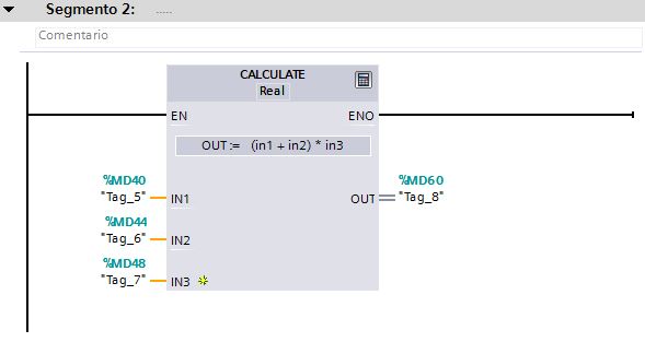 Calculate : instrucción para operaciones matemáticas. » tecnoplc
