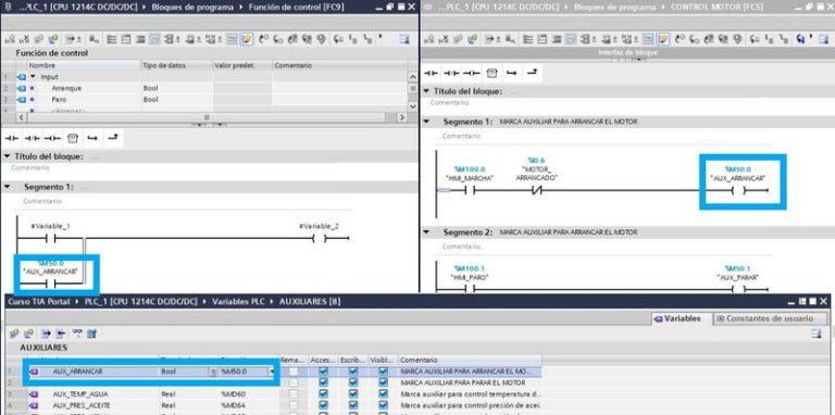 Crear variables para entradas y salidas en TIA Portal » tecnoplc