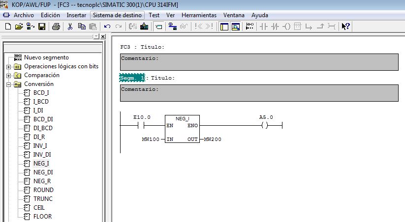 Complemento a 2 de un dato INT en Step 7. » tecnoplc