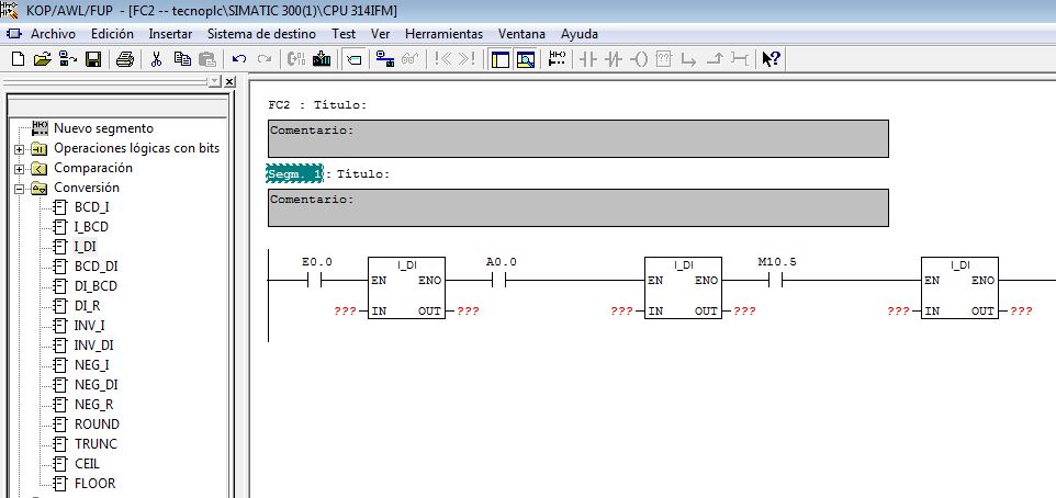 Conversión INT a DINT en datos en Step 7. » tecnoplc