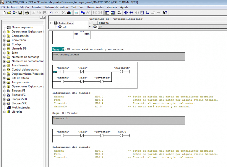 Visualizar símbolos en los contactos de un proyecto Step 7 » tecnoplc