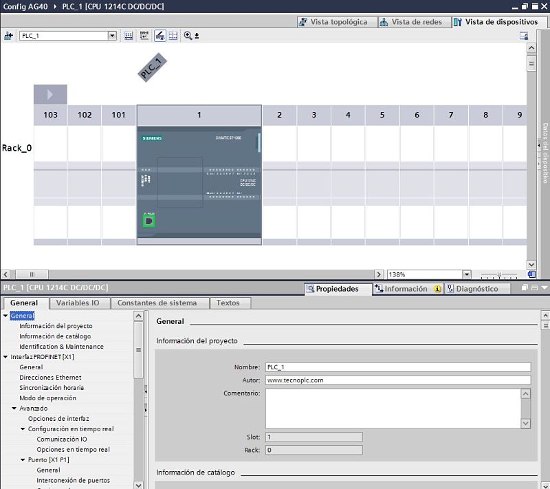 Config CPU TIA Portal » tecnoplc
