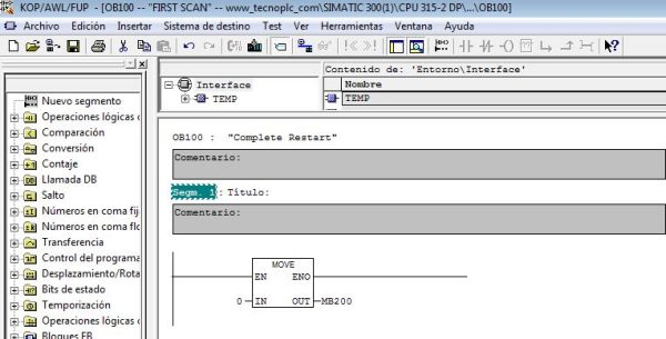 First Scan en Step7 procesos en el primer ciclo de Scan » tecnoplc