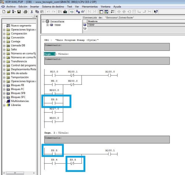 Recablear variables cambiar un valor por otro Step7 » tecnoplc