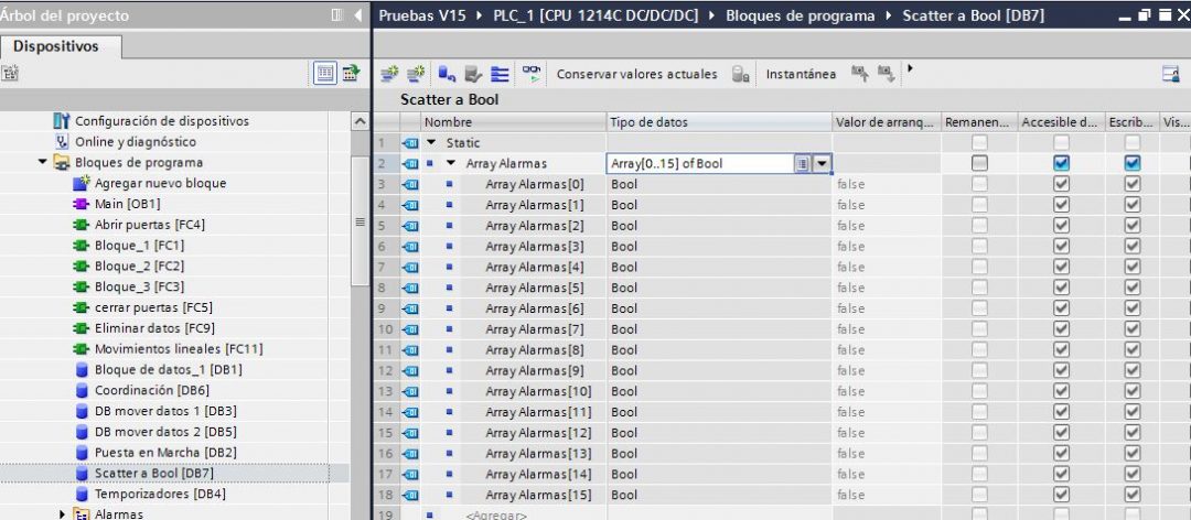 Ver estado de Bits dentro de Byte,WORD; SCATTER TIA Portal» tecnoplc