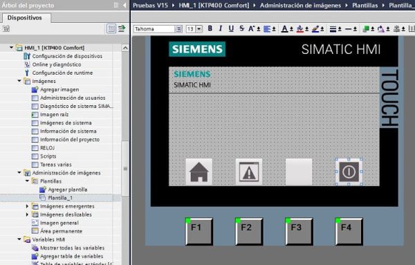 Plantilla TIA Portal HMI cómo utilizarla y asignar a cada pantalla ...