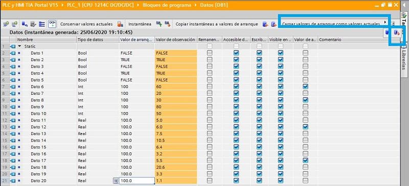 Transferir DB a PLC TIA Portal solo los datos seleccionados » tecnoplc