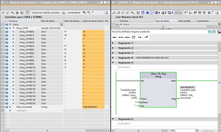 Convertir char a string TIA Portal cómo hacerlo y utilizarlo » tecnoplc