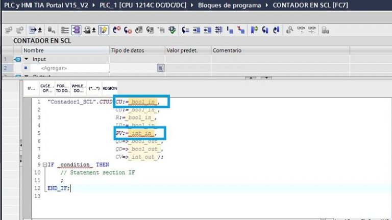 Contador TIA Portal SCL definición y funcionamiento en SCL » tecnoplc