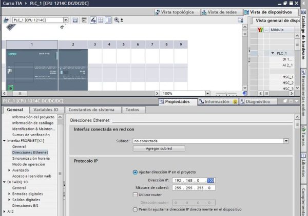 Crear proyecto TIA Portal toda la configuración desde cero» tecnoplc