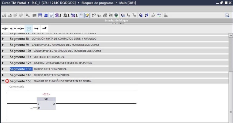 Set Reset TIA Portal cómo se usa y funcionalidad al detalle » tecnoplc