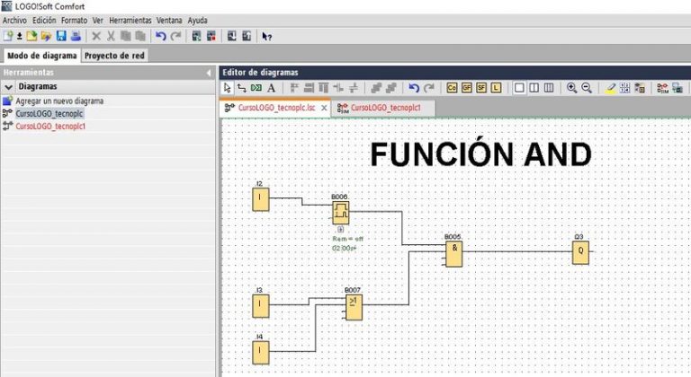 Función AND LOGO Siemens cómo se usa y ejemplos paso a paso » tecnoplc