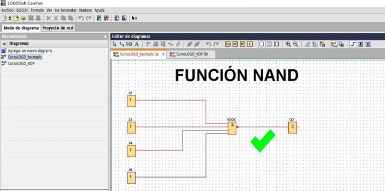 Función NAND LOGO Siemens cómo funciona y ejemplos paso a paso » tecnoplc