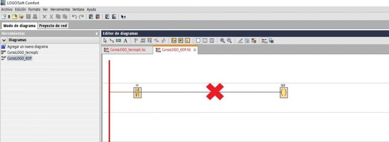 Función NOT LOGO Siemens cómo funciona y ejemplos paso a paso » tecnoplc