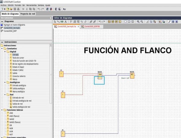 Función AND Flanco LOGO Siemens cómo se usa y ejemplos paso a paso ...